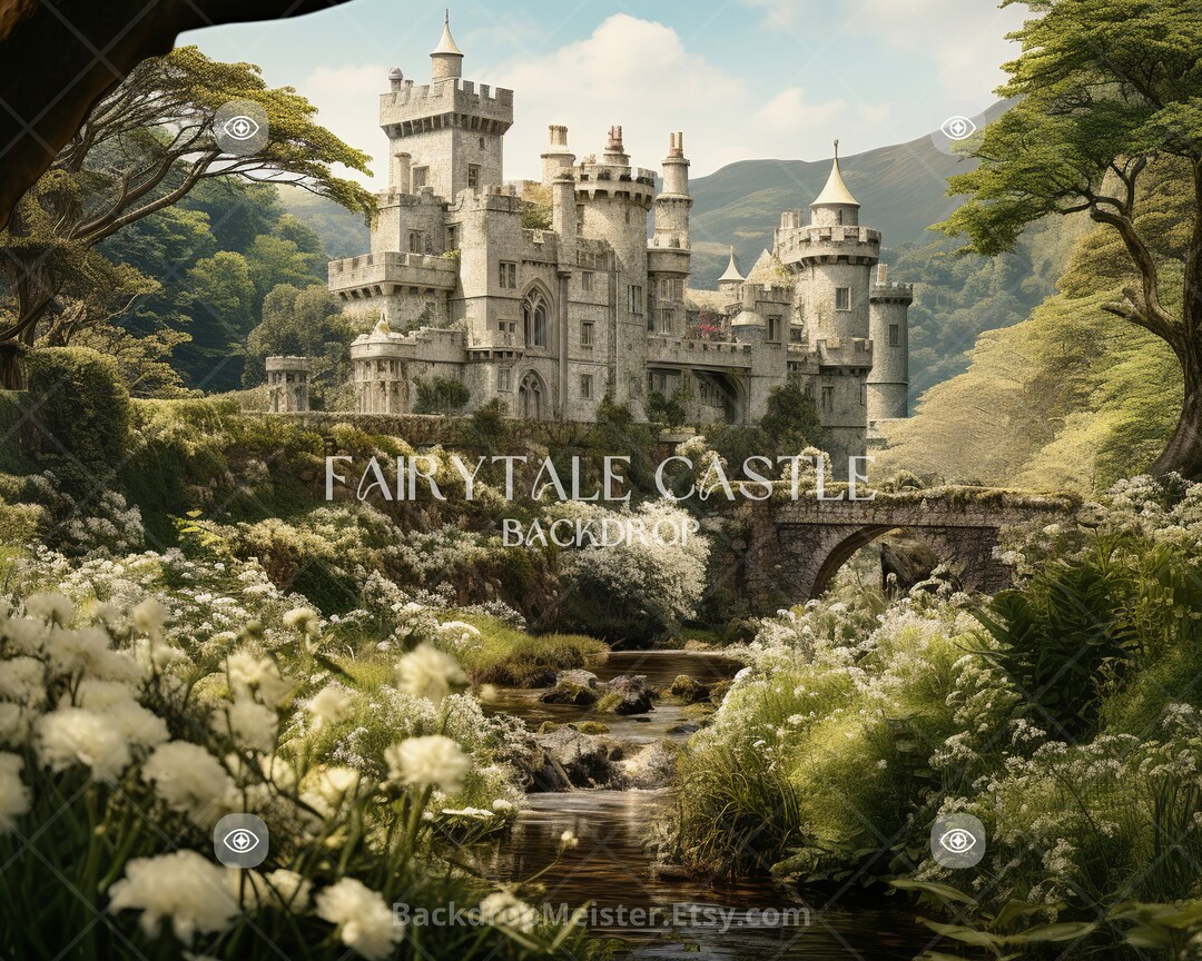 Fairytale Castle Backdrop Digital Download Wedding Photography, Stock ...