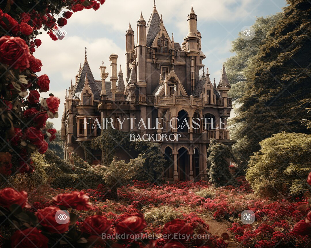 Fairytale Castle Backdrop Digital Download Wedding Photography, Stock ...
