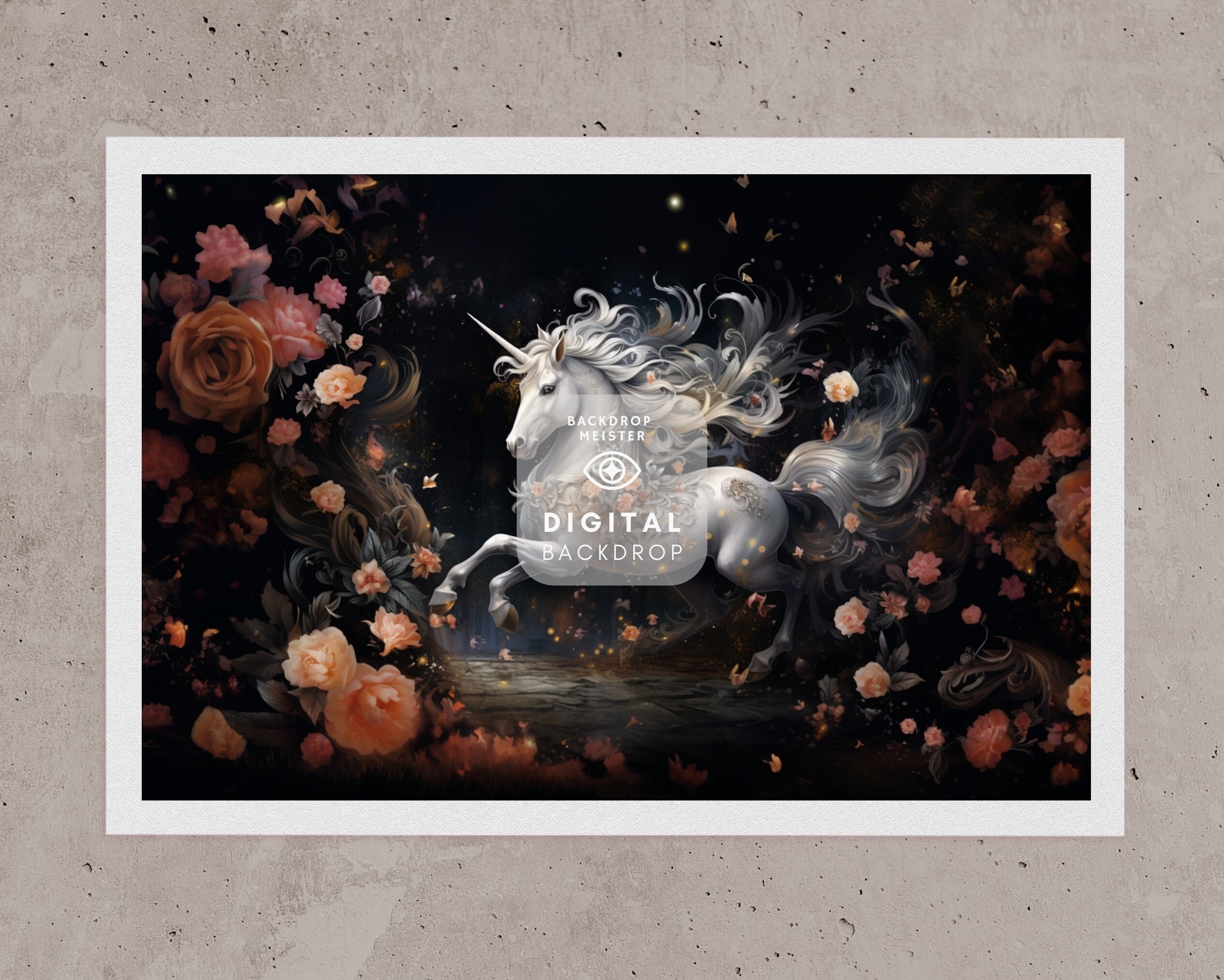 Unicorn Backdrop Digital Download Photoshop Overlays, Wedding ...