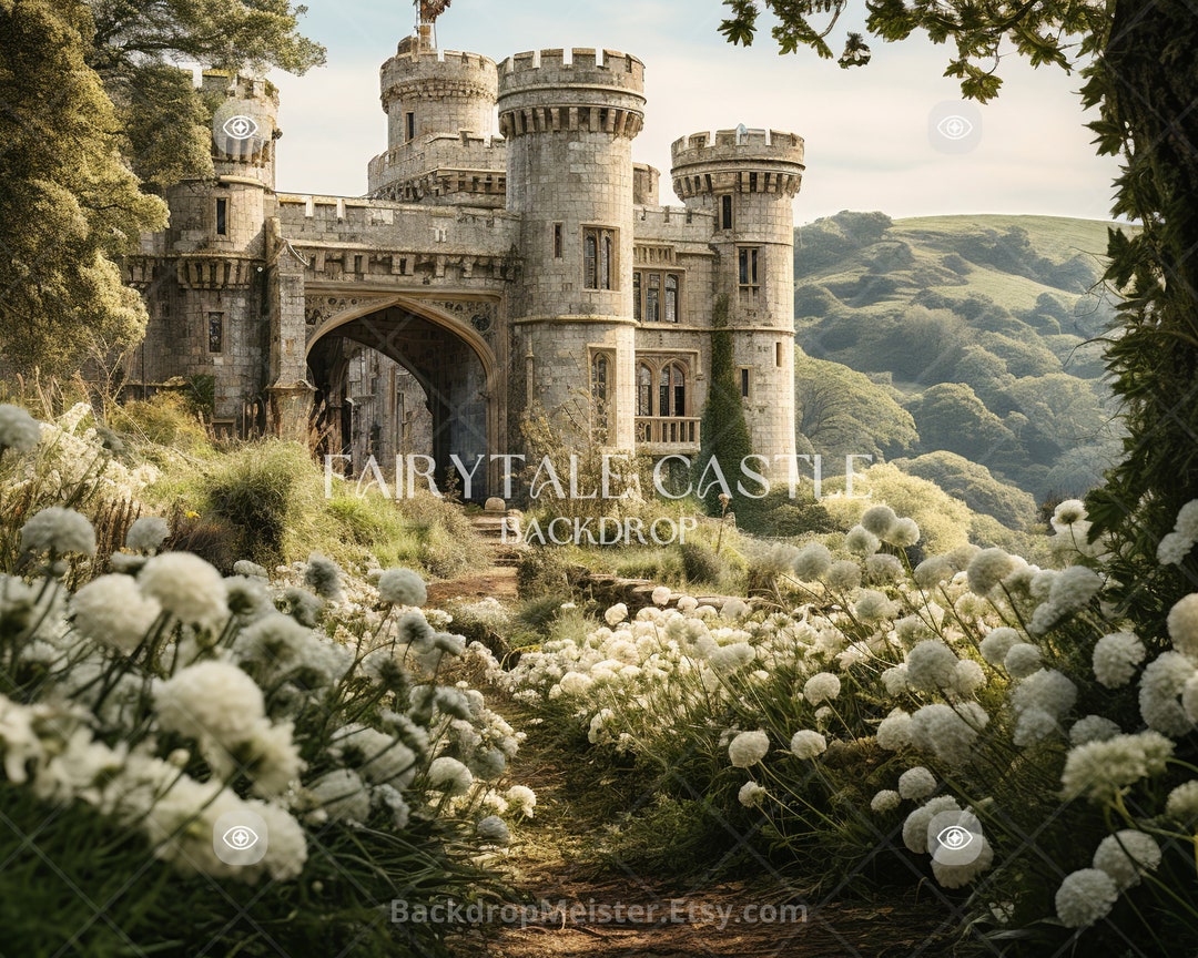 Fairytale Castle Backdrop Digital Download Wedding Photography, Stock ...