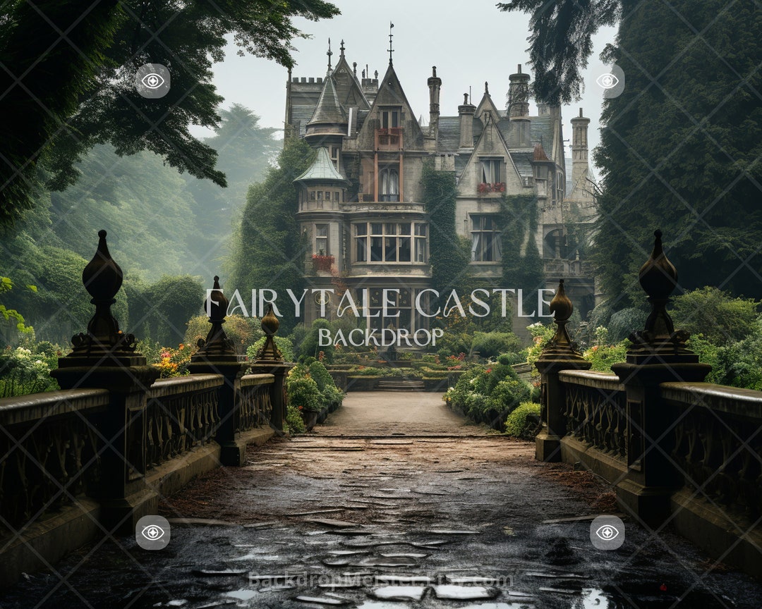 Fairytale Castle Backdrop Digital Download Wedding Photography, Stock ...