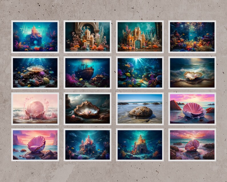 33 Little Mermaid Backdrops Digital Download Photoshop - Etsy
