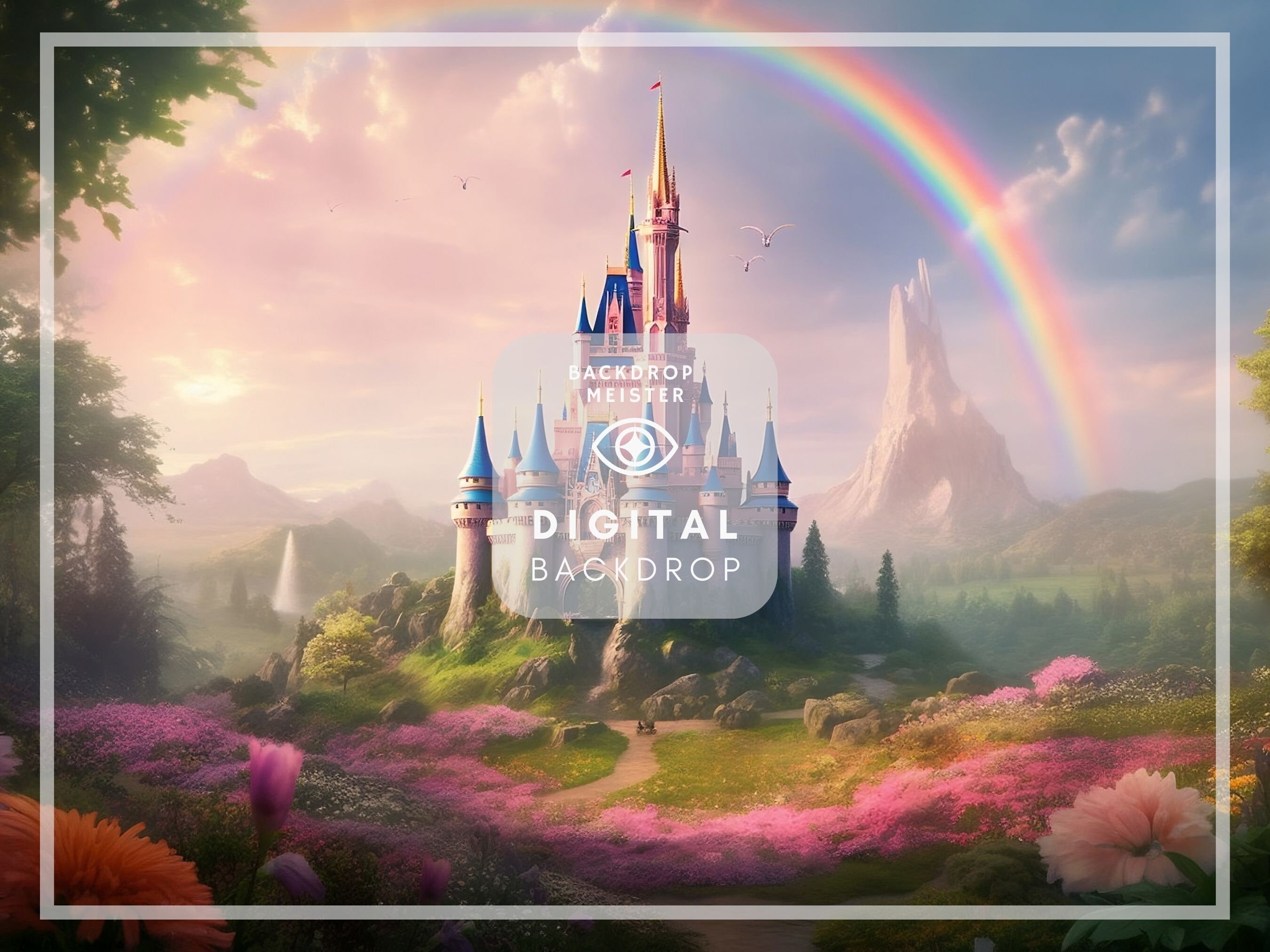 Fairytale Castle Backdrop Digital Download Backgrounds for Photography ...