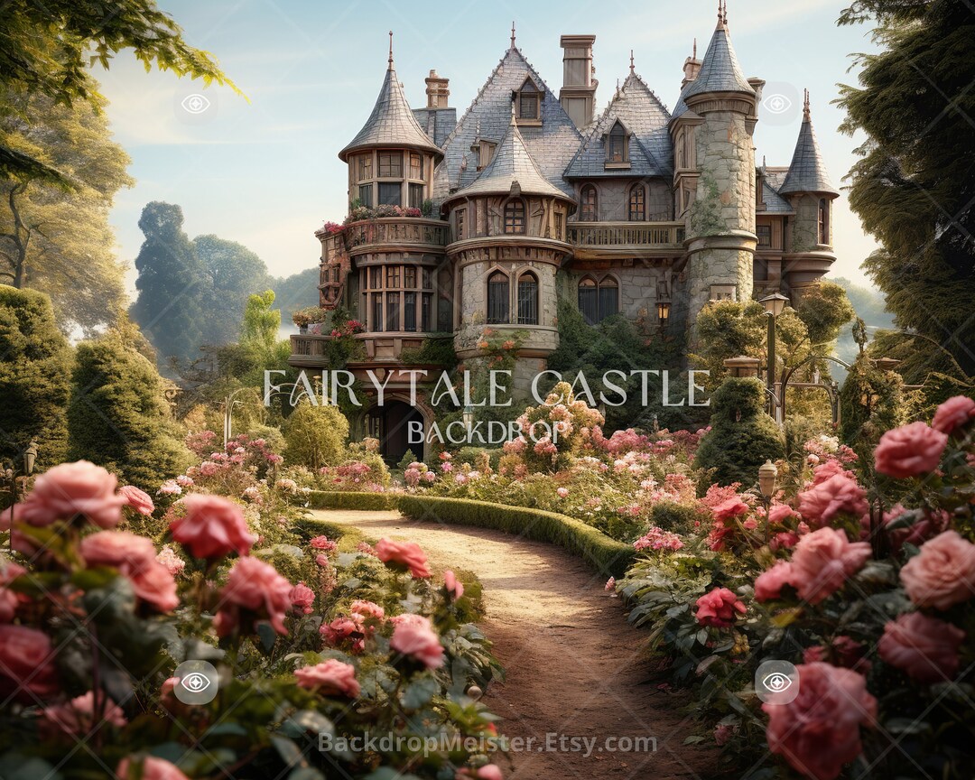 Fairytale Castle Backdrop Digital Download Wedding Photography, Stock ...