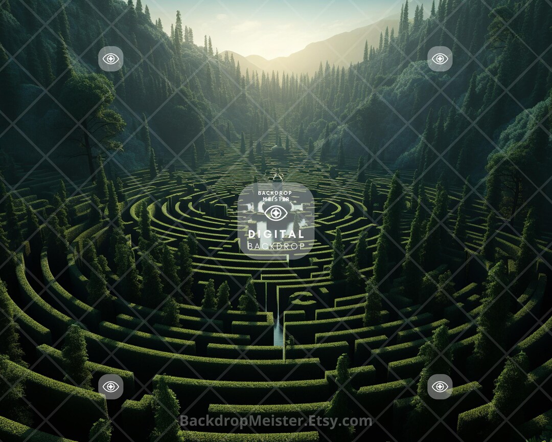 Wizard Tournament Maze Backdrop Digital Download Photoshop Overlays ...