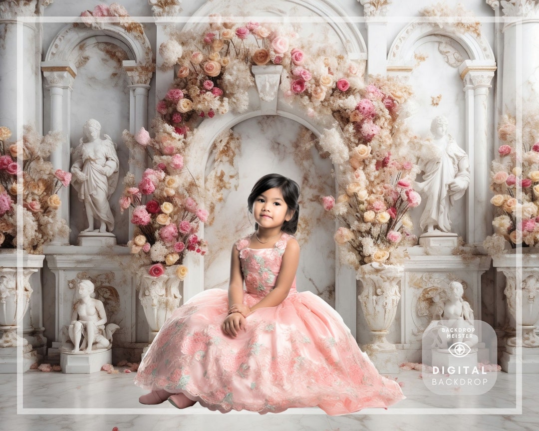 Renaissance Floral Backdrop Digital Download Wedding & Maternity ...