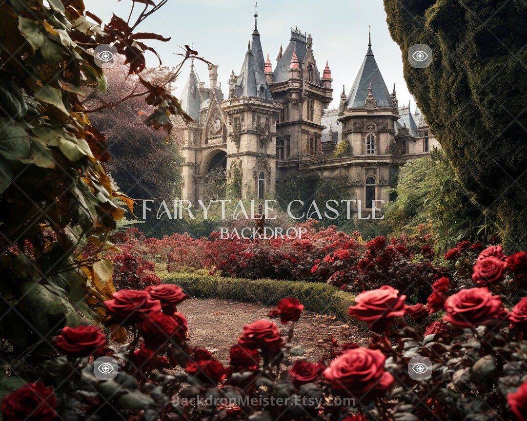 Fairytale Castle Backdrop Digital Download Wedding Photography, Stock ...