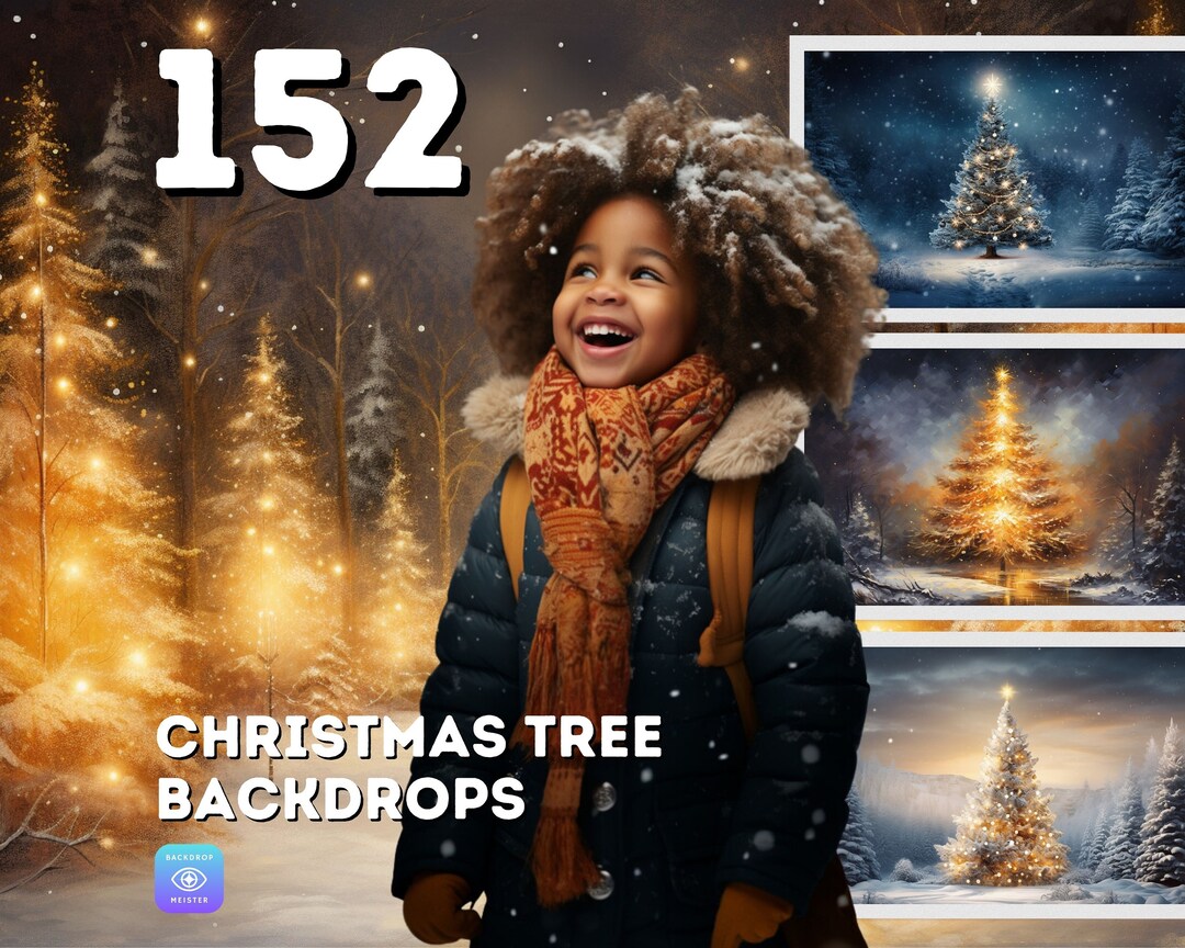 152 Christmas Tree Backdrops Digital Download Photoshop Overlays ...