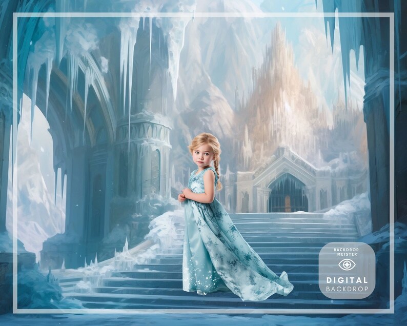Frozen Castle Backdrop Digital Download Wedding & Maternity Backdrops, Photoshop Overlays ...