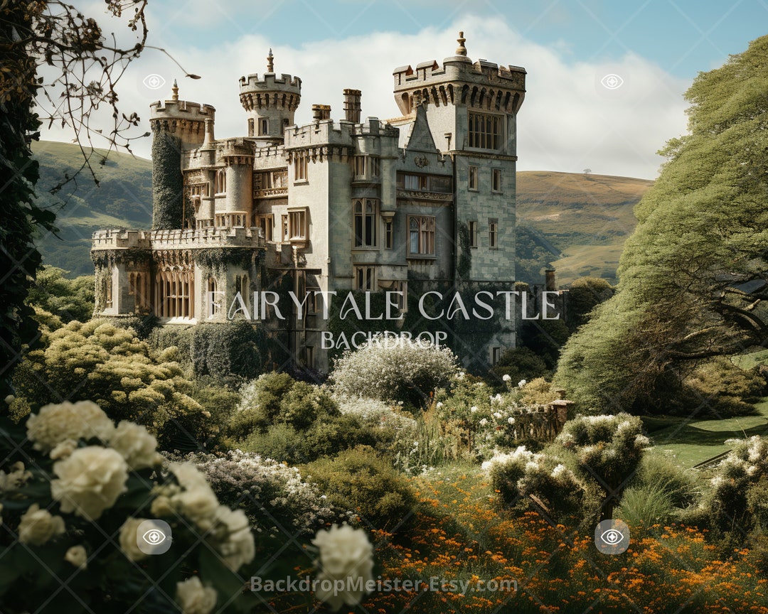 Fairytale Castle Backdrop Digital Download Wedding Photography, Stock ...