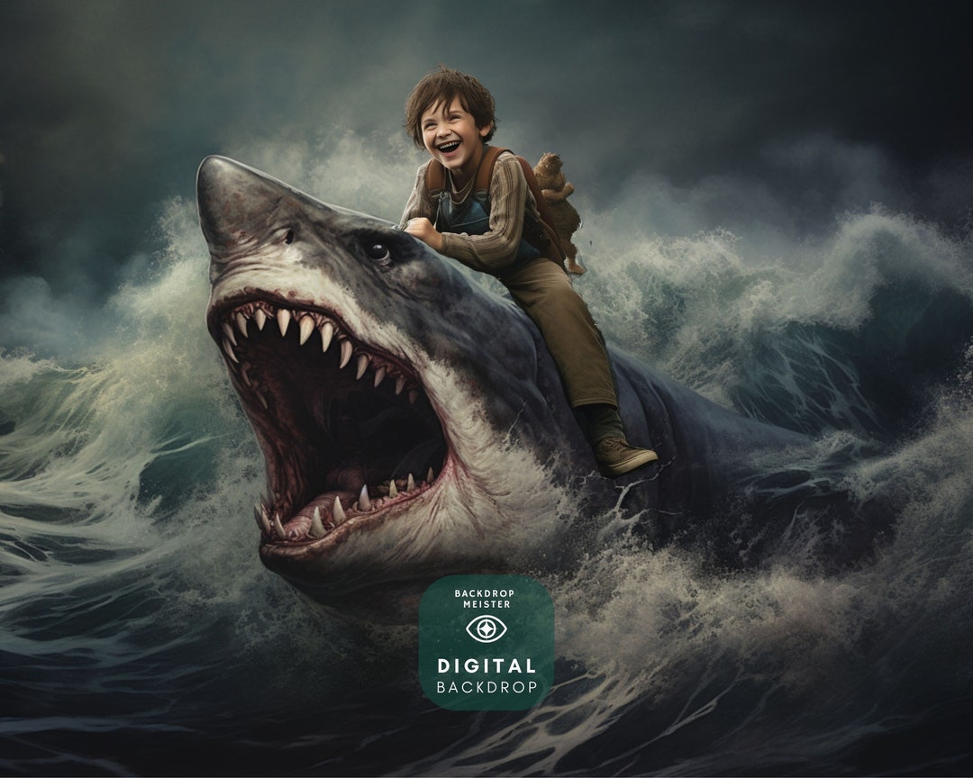 Shark Backdrop Digital Download Photoshop Overlays, Wedding & Maternity ...