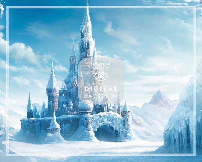 Frozen Castle Backdrop Digital Download Wedding & - Etsy