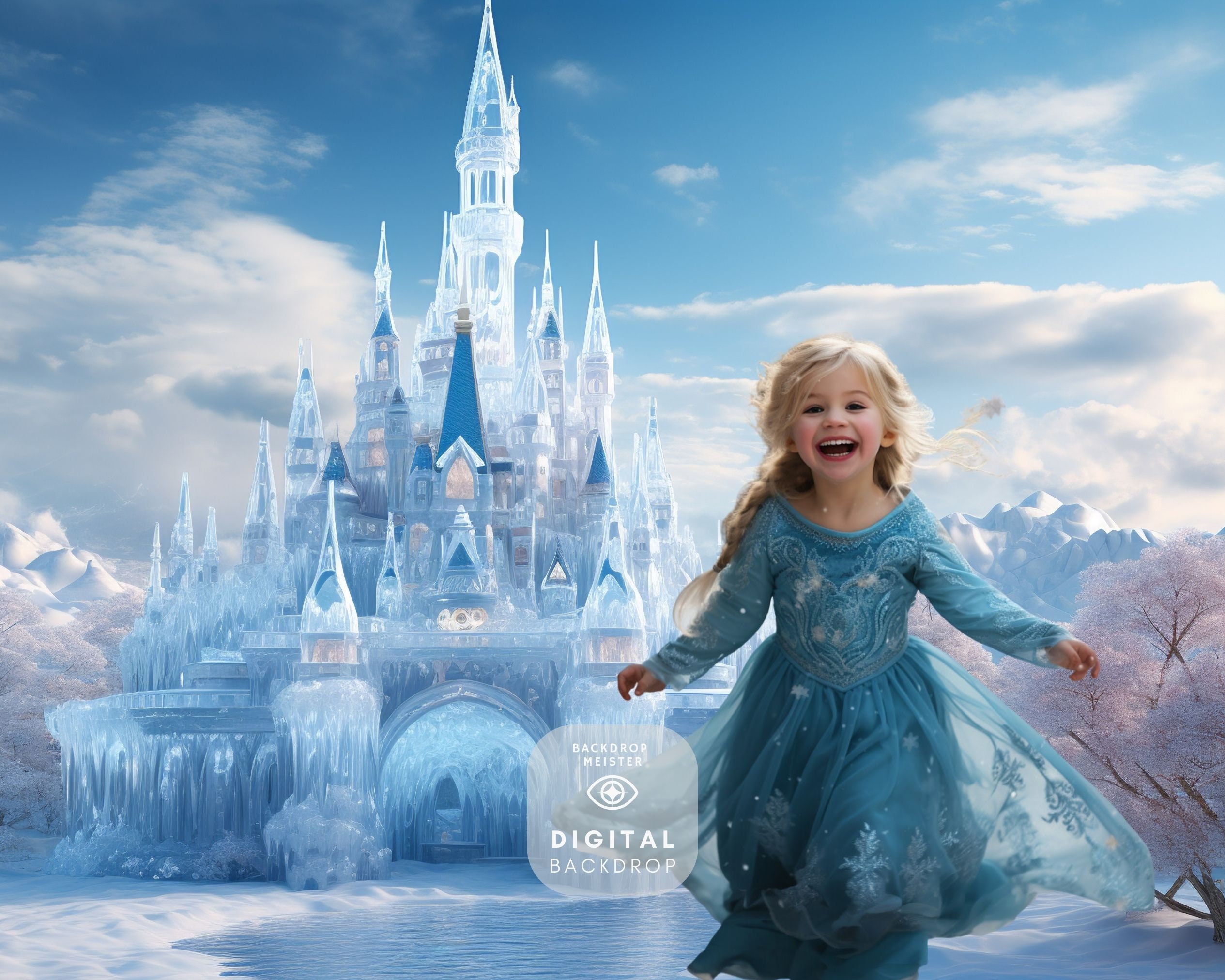 Frozen Castle Backdrop Digital Download Wedding & Maternity Backdrops ...