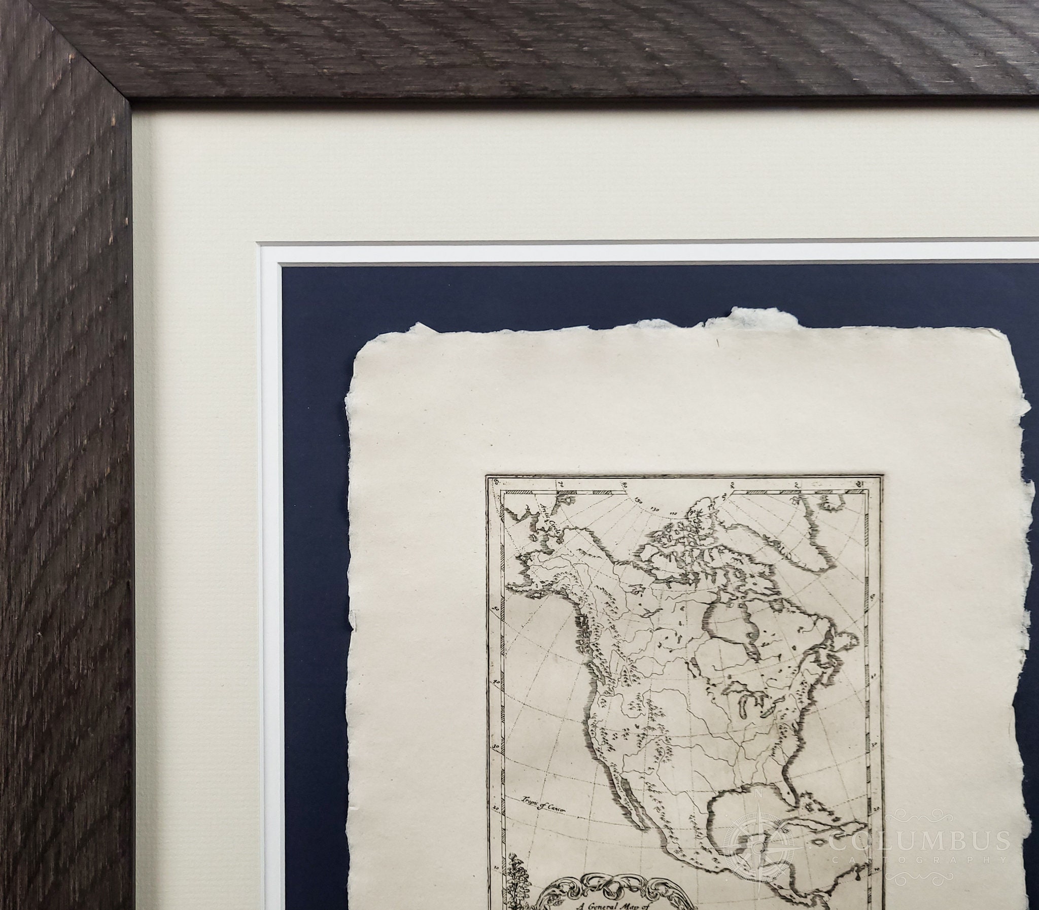 New, Antique-style Copperplate Etched North America Map With Modern ...