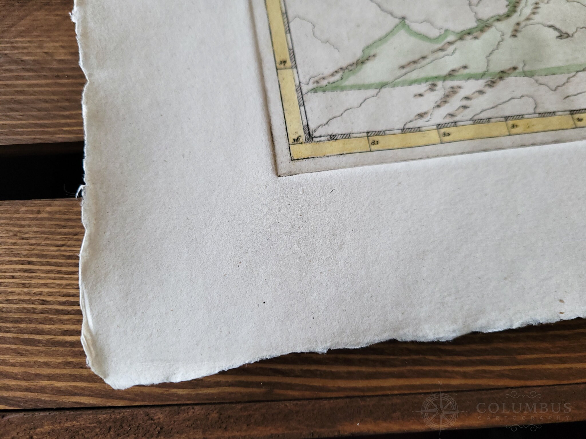Antique Copperplate Etched Map of Virginia - Etsy