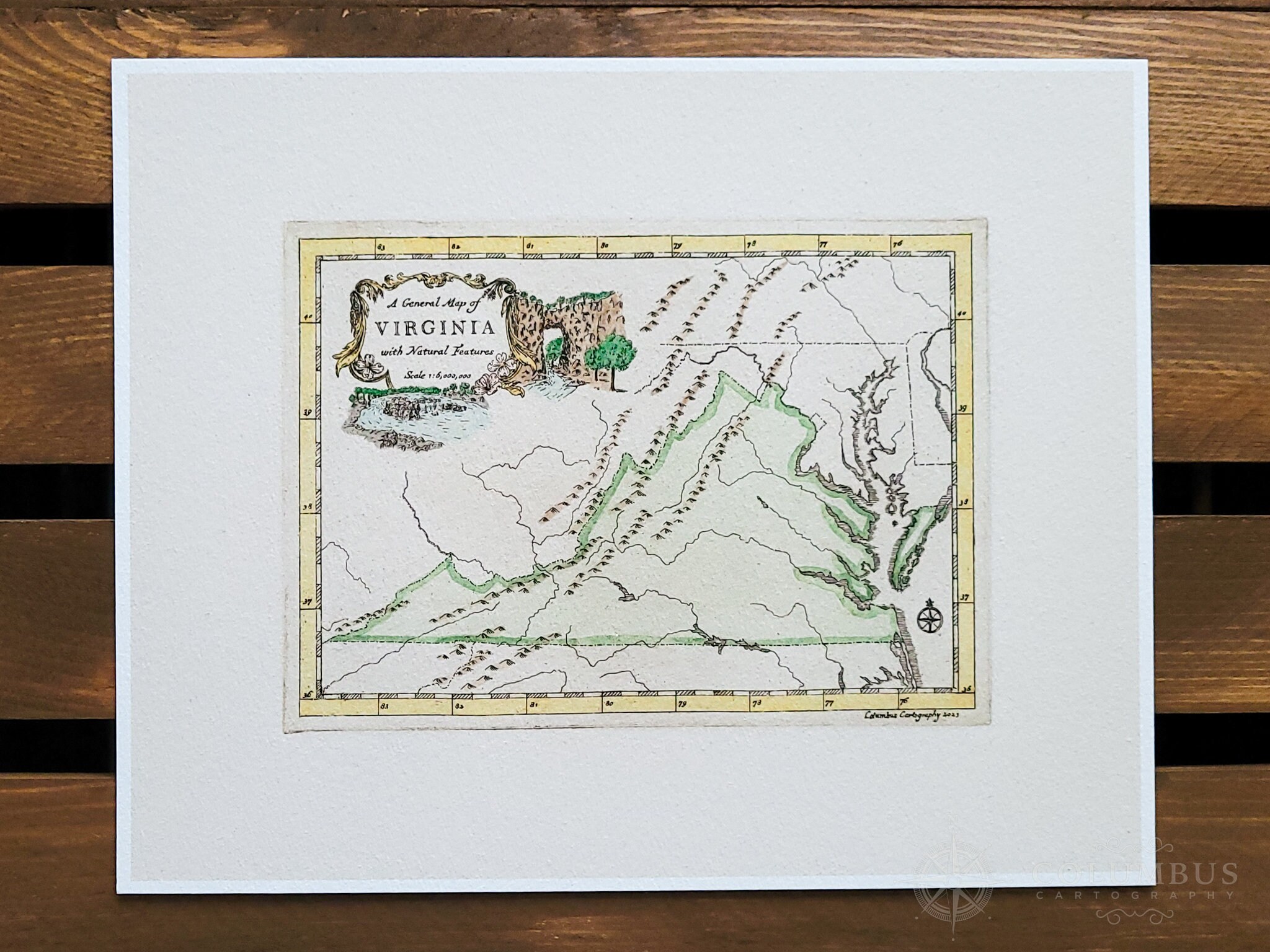 Antique Copperplate Etched Map of Virginia - Etsy