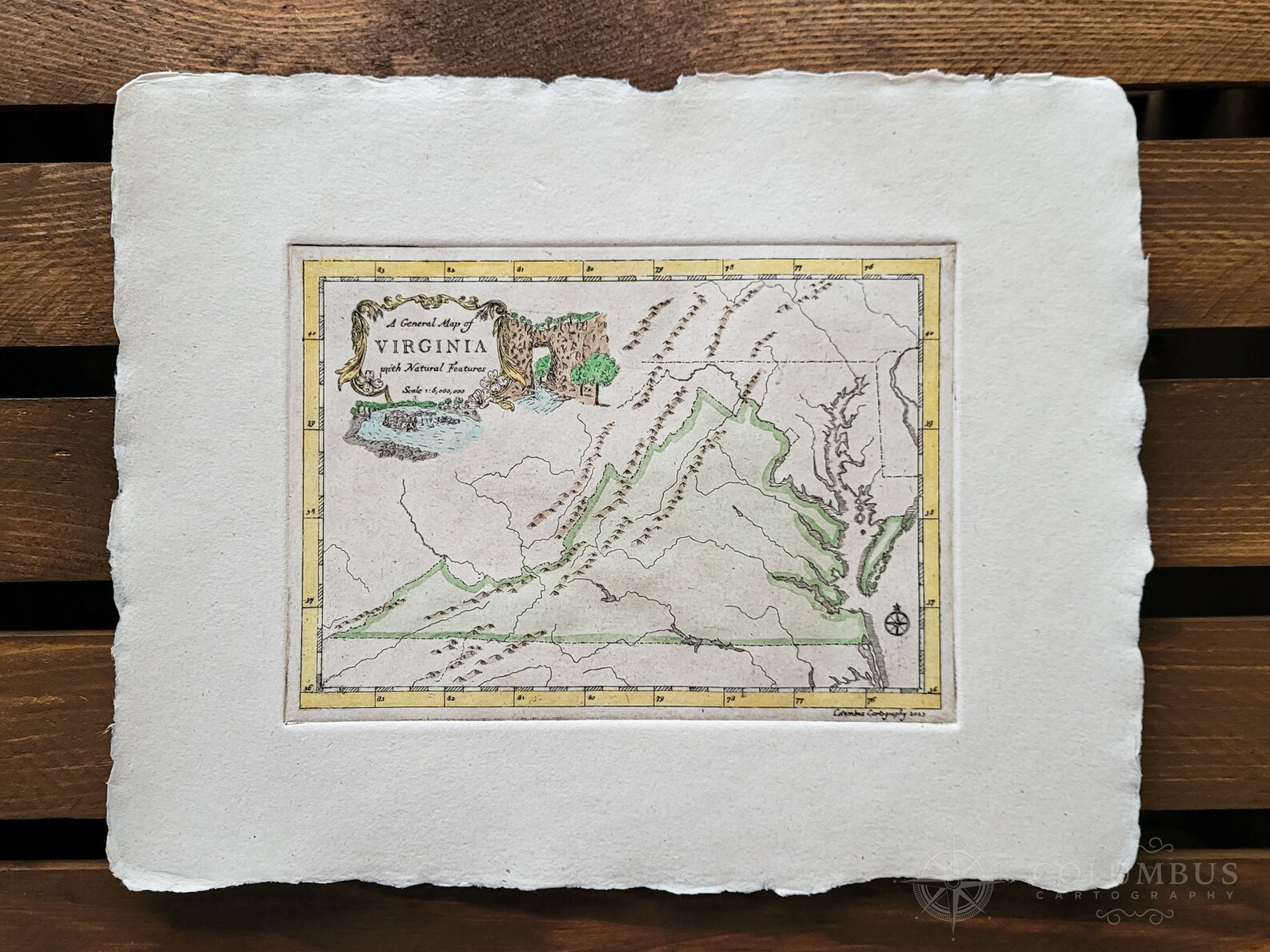 Antique Copperplate Etched Map of Virginia - Etsy