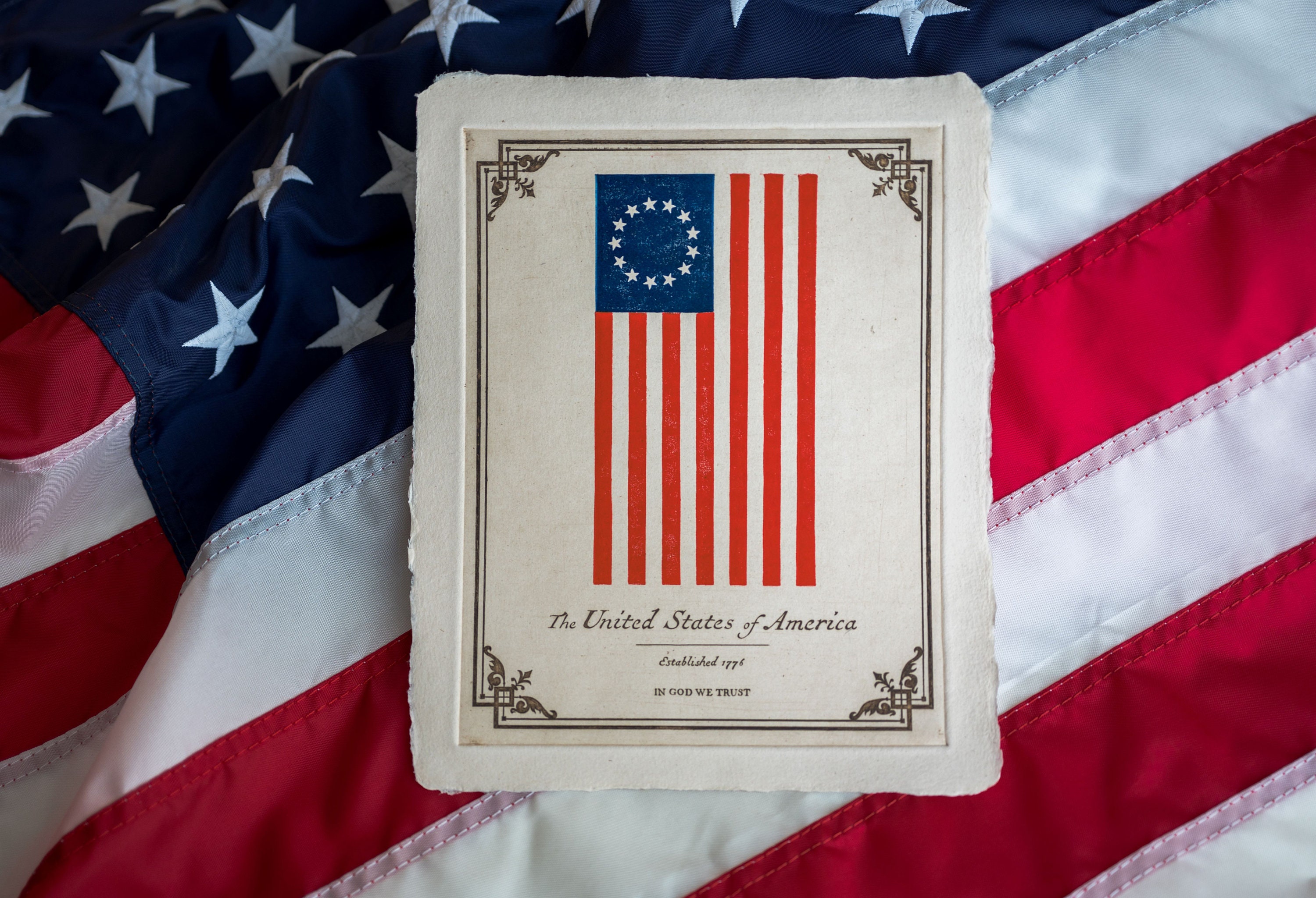 American Betsy Ross Flag Print - Etsy