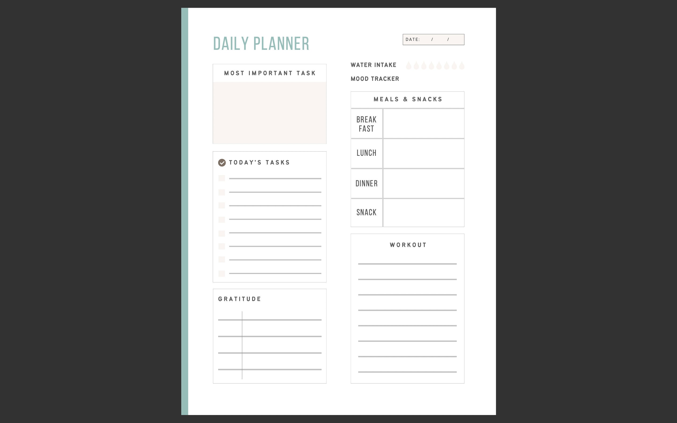 Daily Wellness Journal, Fitness Journey, Wellness Tracker, Journal ...