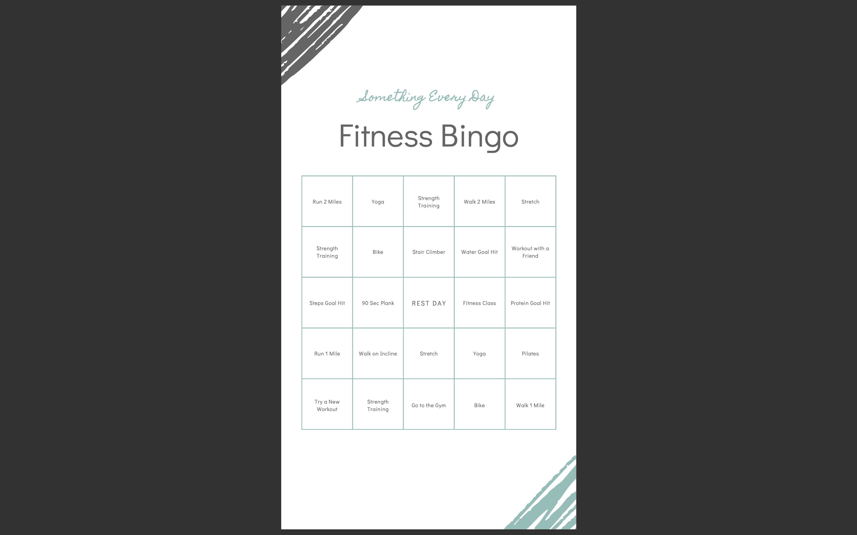 Fitness Tracker, Bingo, Fitness Planner, Digital Download, Digital ...