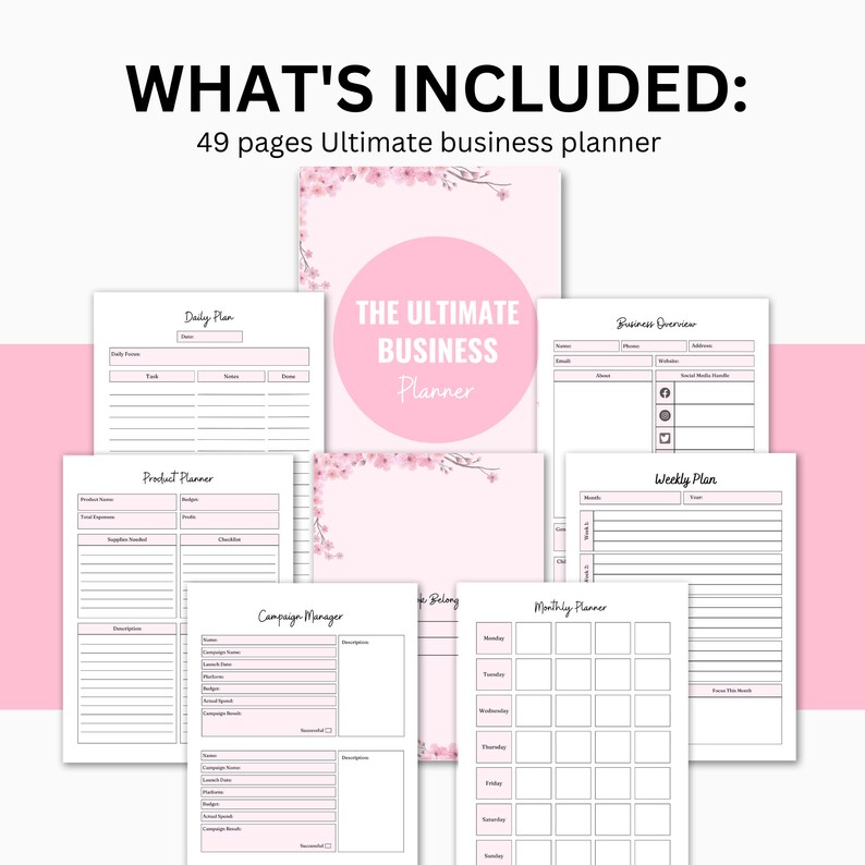 PLR/MMR Ultimate Business Planner Canva Templates, Small Business ...
