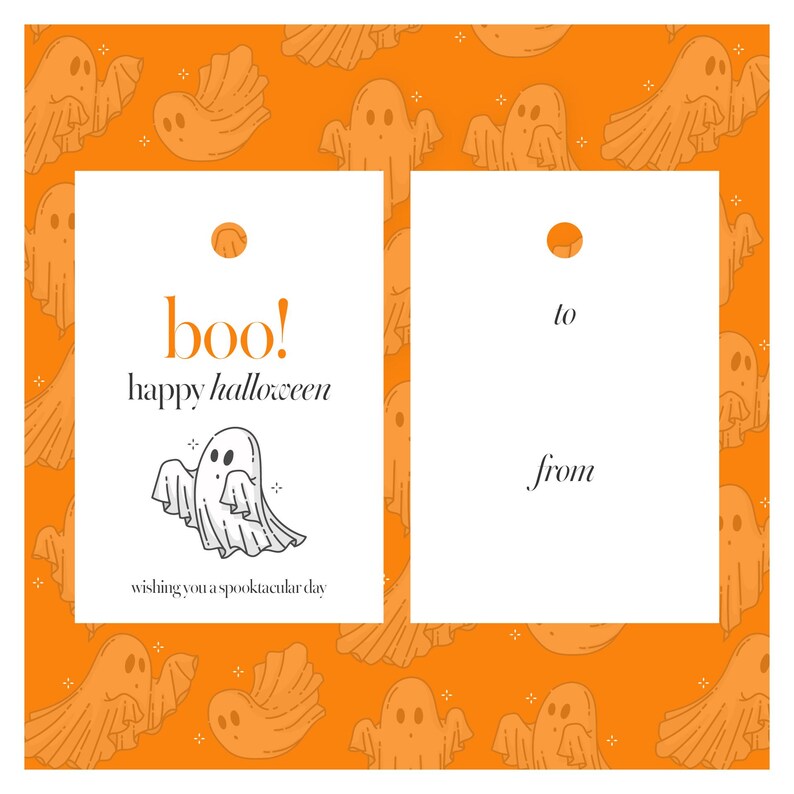 Printable Halloween Gift Tags | “BOO! Happy Halloween” | Spooktacular ...
