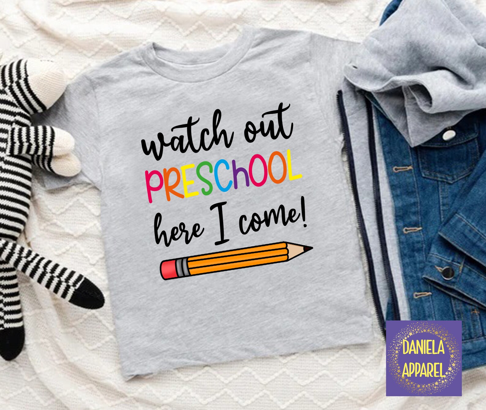 Back to School Kids Shirt Watch Out Preschool Here I Come - Etsy