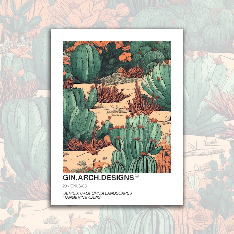 California Native Plants and Landscapes Tile Art Ver3 - Etsy