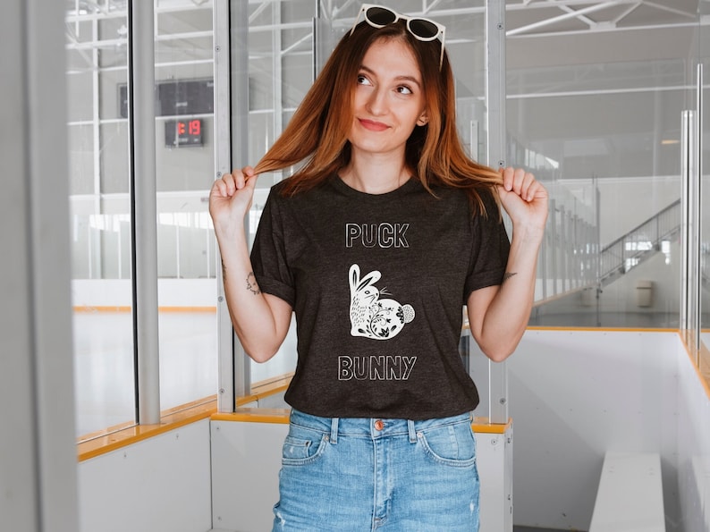 Puck Bunny Shirt, Hockey Girlfriend Shirt, Hockey Girl Shirt, Hockey ...