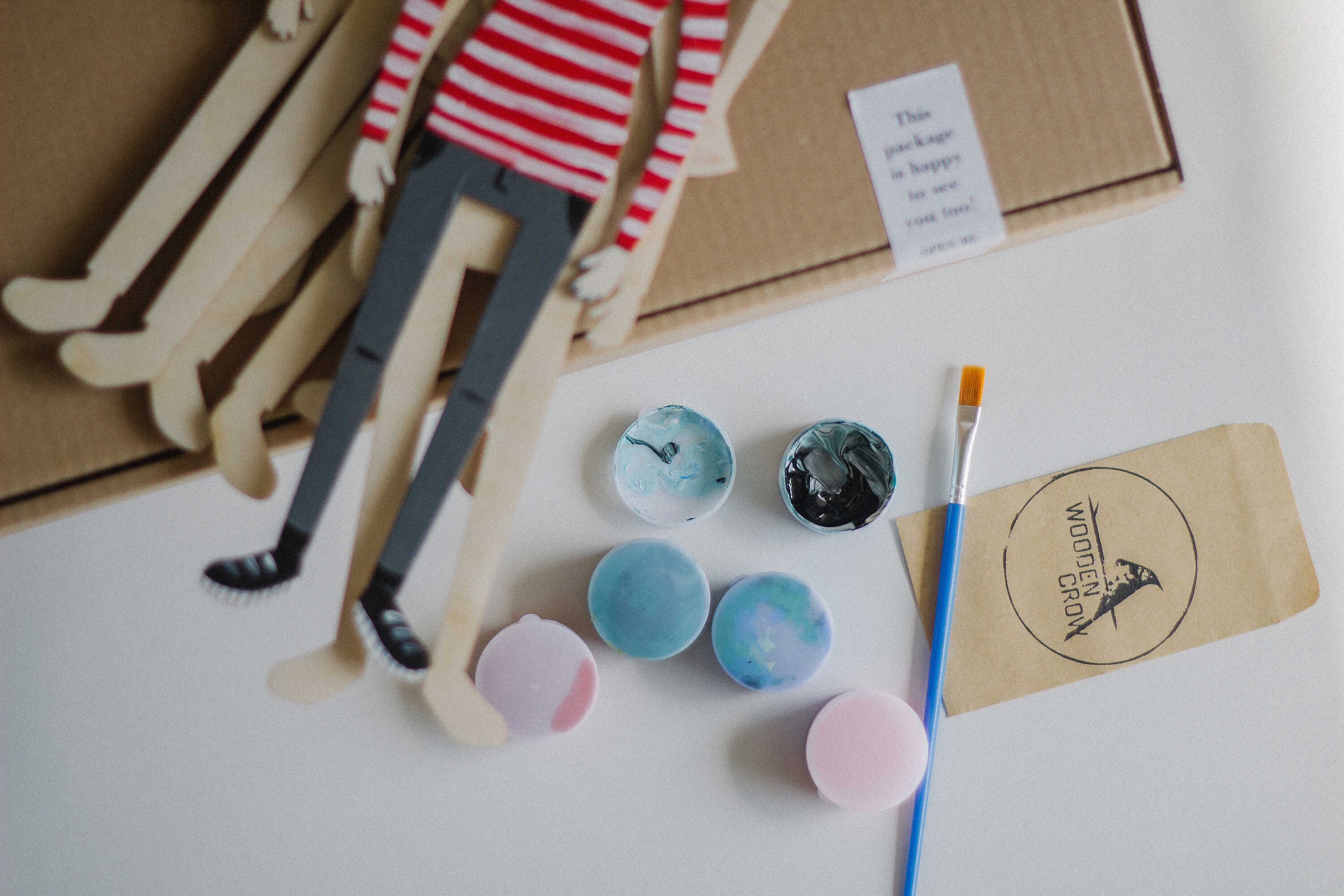 Wooden Dolls for Coloring - Unfinished Paint Kit - Etsy
