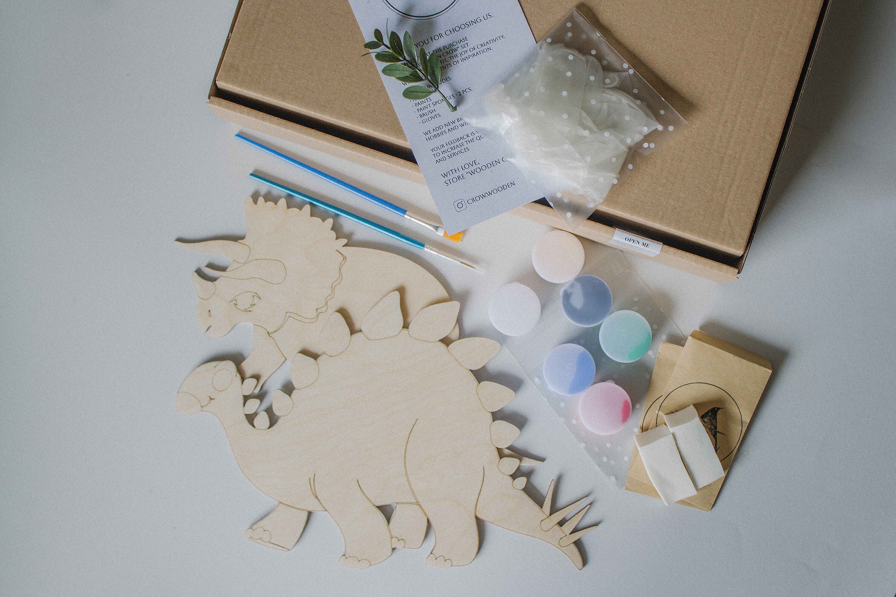 Dinosaur Painting Kit Ready to Paint. Dinosaur Party Favors - Etsy