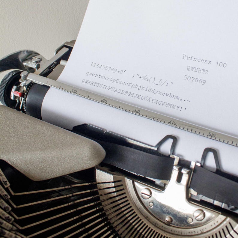 Princess 100 Typewriter: Portable 1960s Writer's Gift, Mothers Day - Etsy