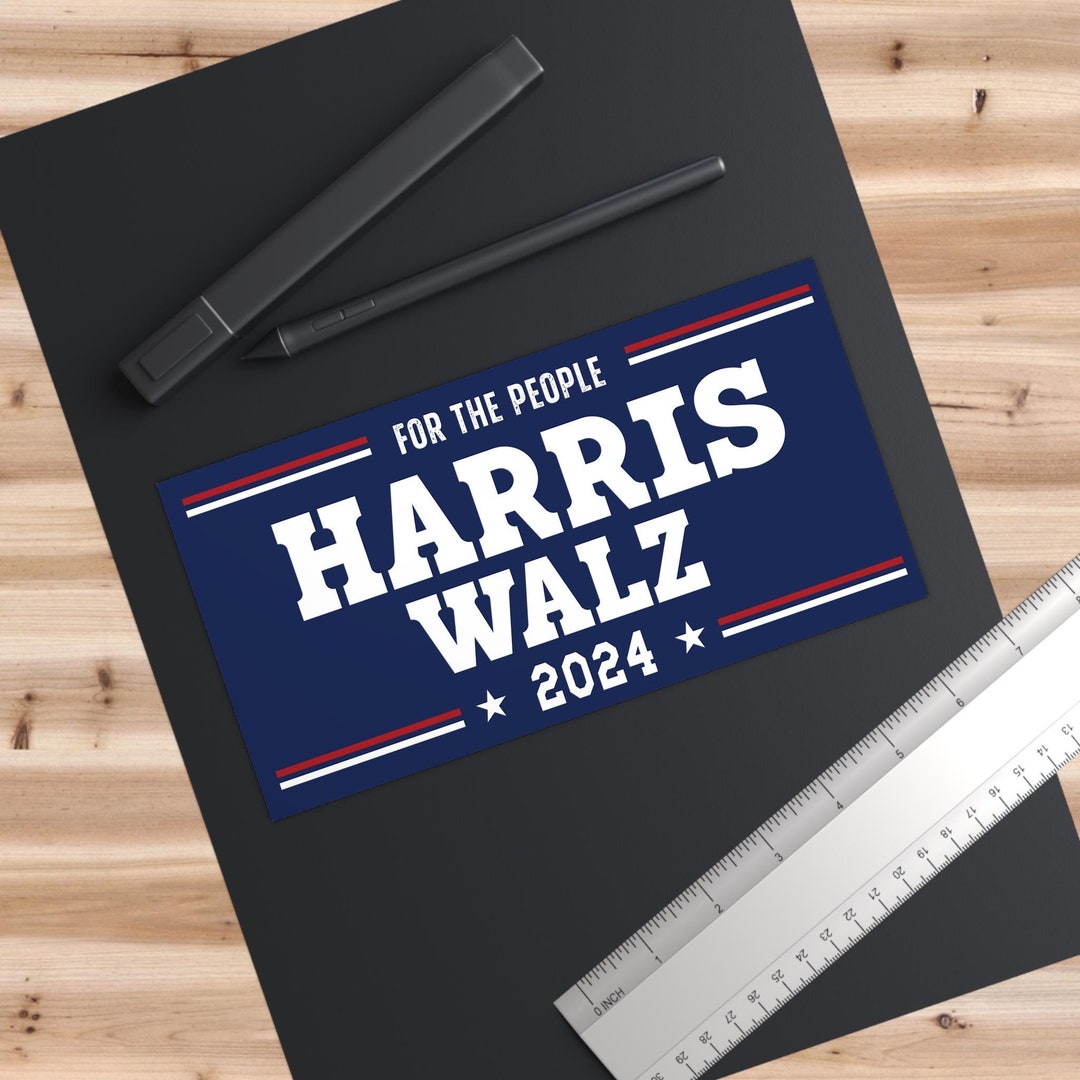 Harris Walz Bumper Sticker, Kamala Harris, Democrat Decal, Kamala for ...