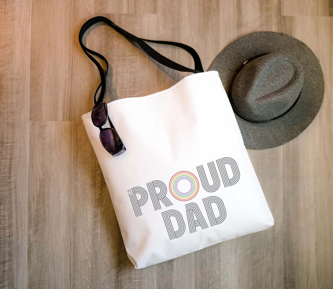 Proud Dad Tote LGBTQ Dad Tote Lesbian Dad Gift Rainbow - Etsy