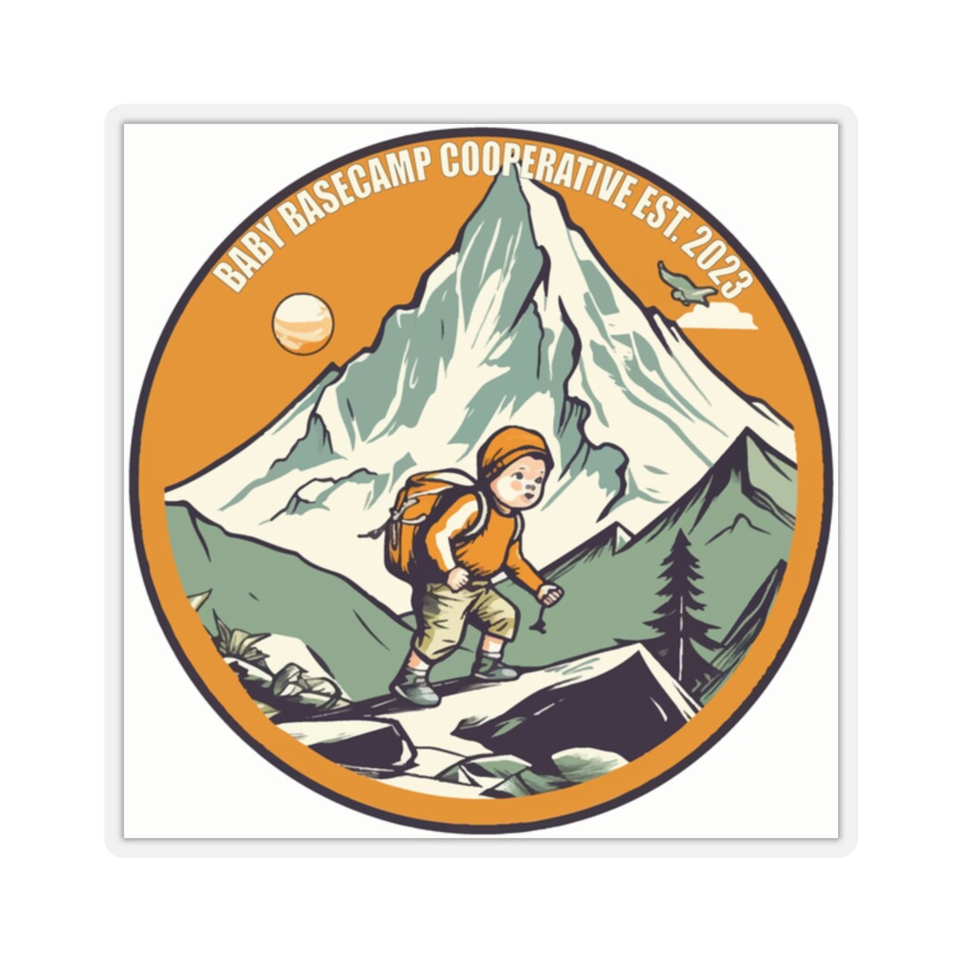Baby Basecamp Cooperative Logo Vinyl Sticker Decal Vintage Rustic Style ...