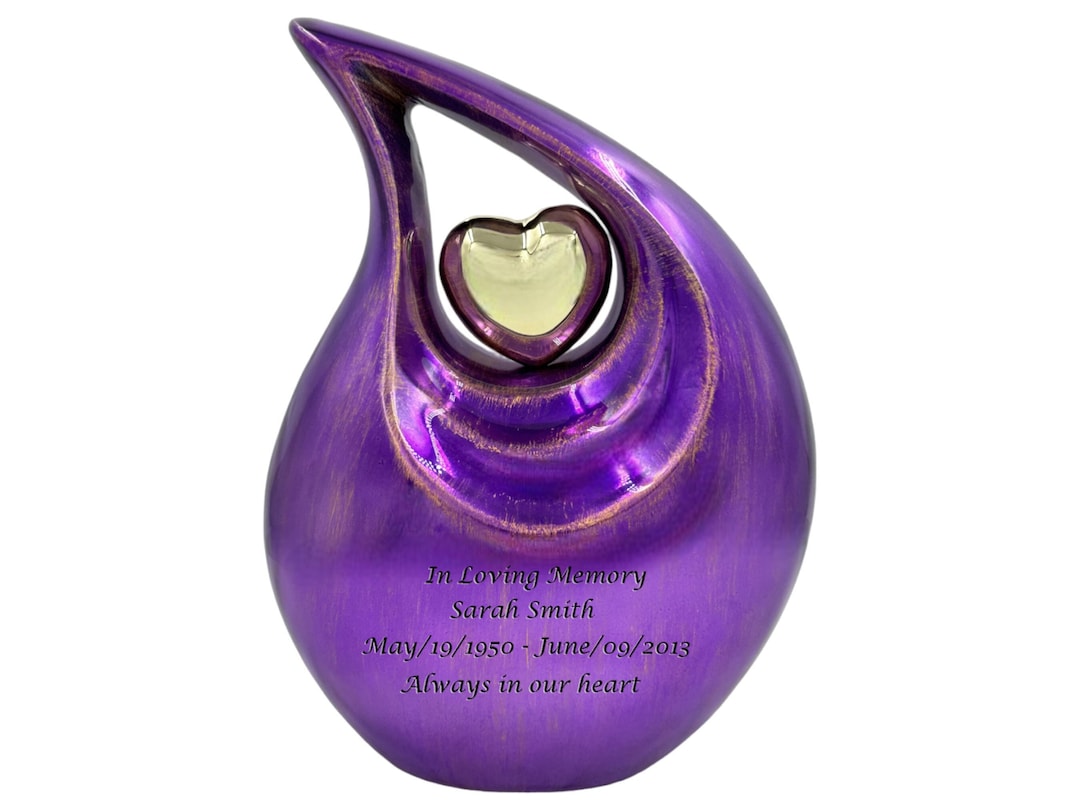 Purple Cremation Urn - Cremation Urn With Personalization - Cremation ...
