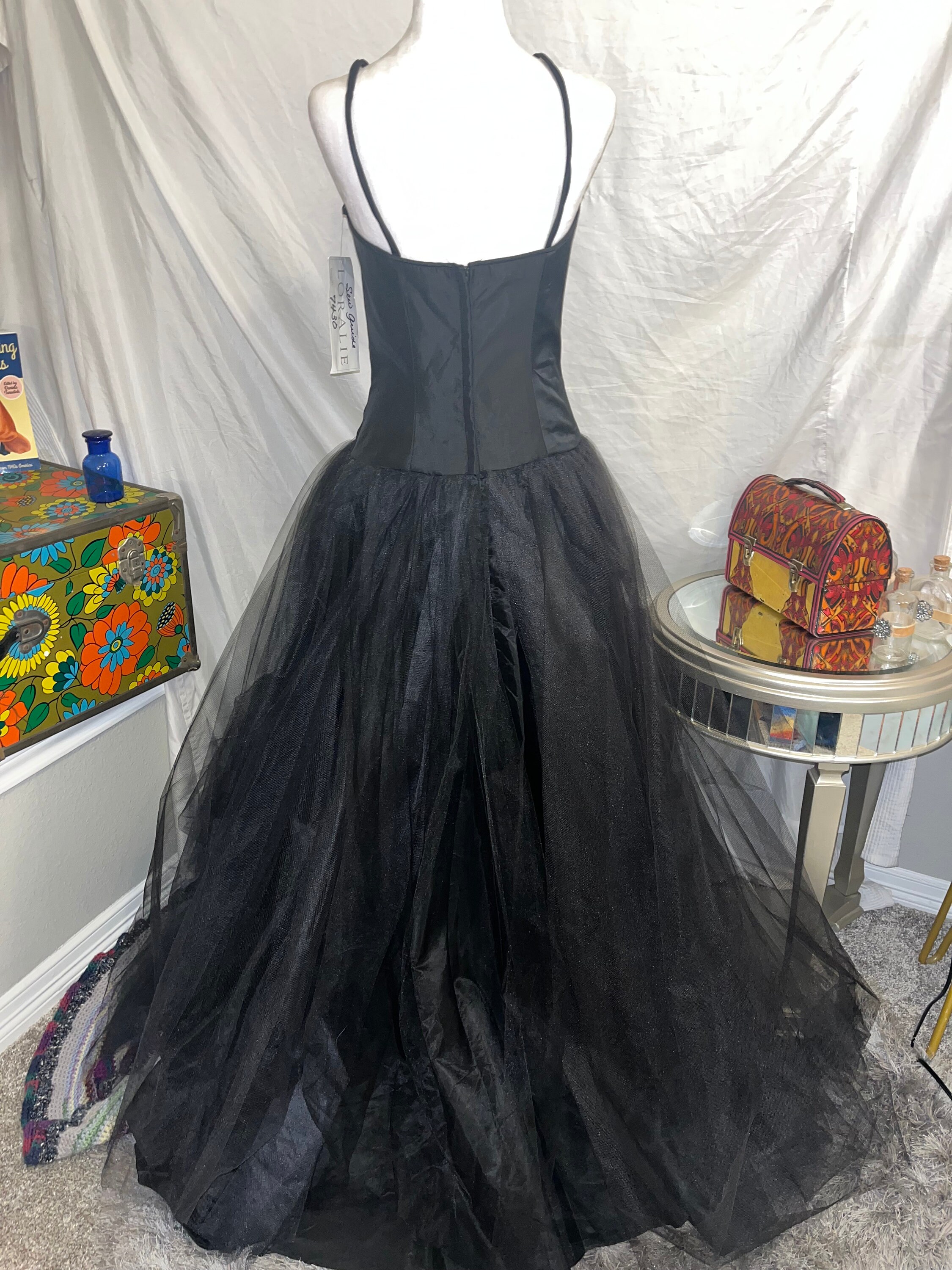 Gorgeous Vintage prob 90s Ballgown W/a Bit of Gothic Flare - Etsy