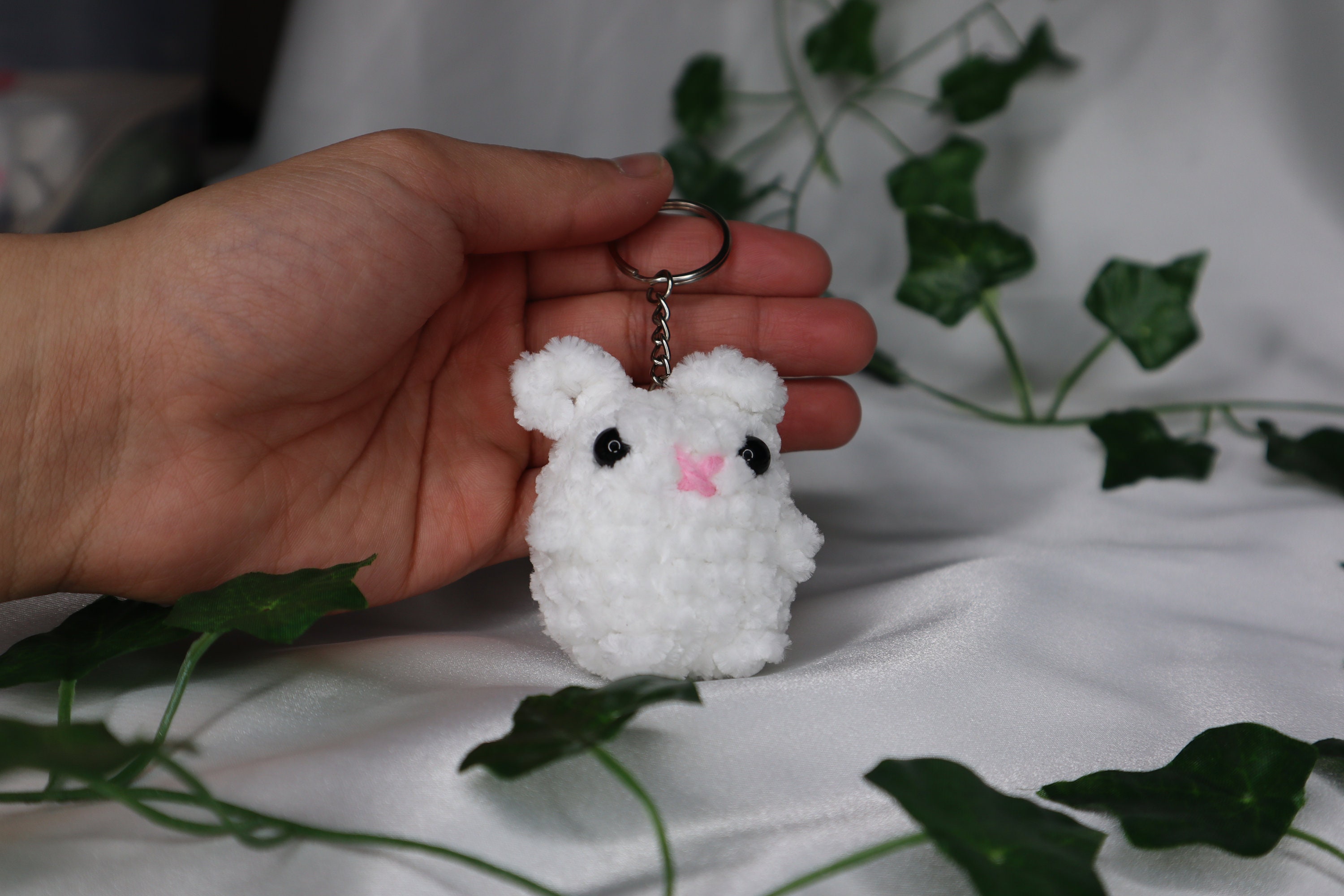 Bunny Keychain Mini Cute Rabbit Handmade Crochet - Etsy