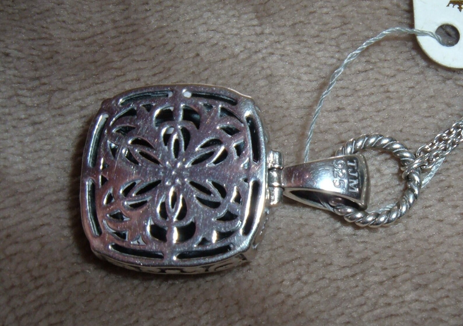 Sterling Silver Swirling Blue Abalone Doublet Pendant by Lavish Doubled ...