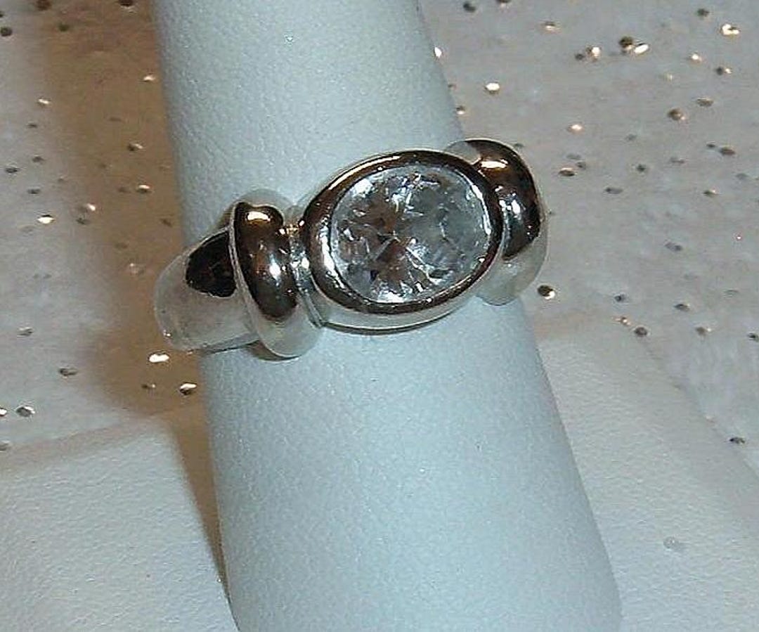 FAS Sterling Silver East/west Cubic Zirconia Stone Ring With a Unique ...