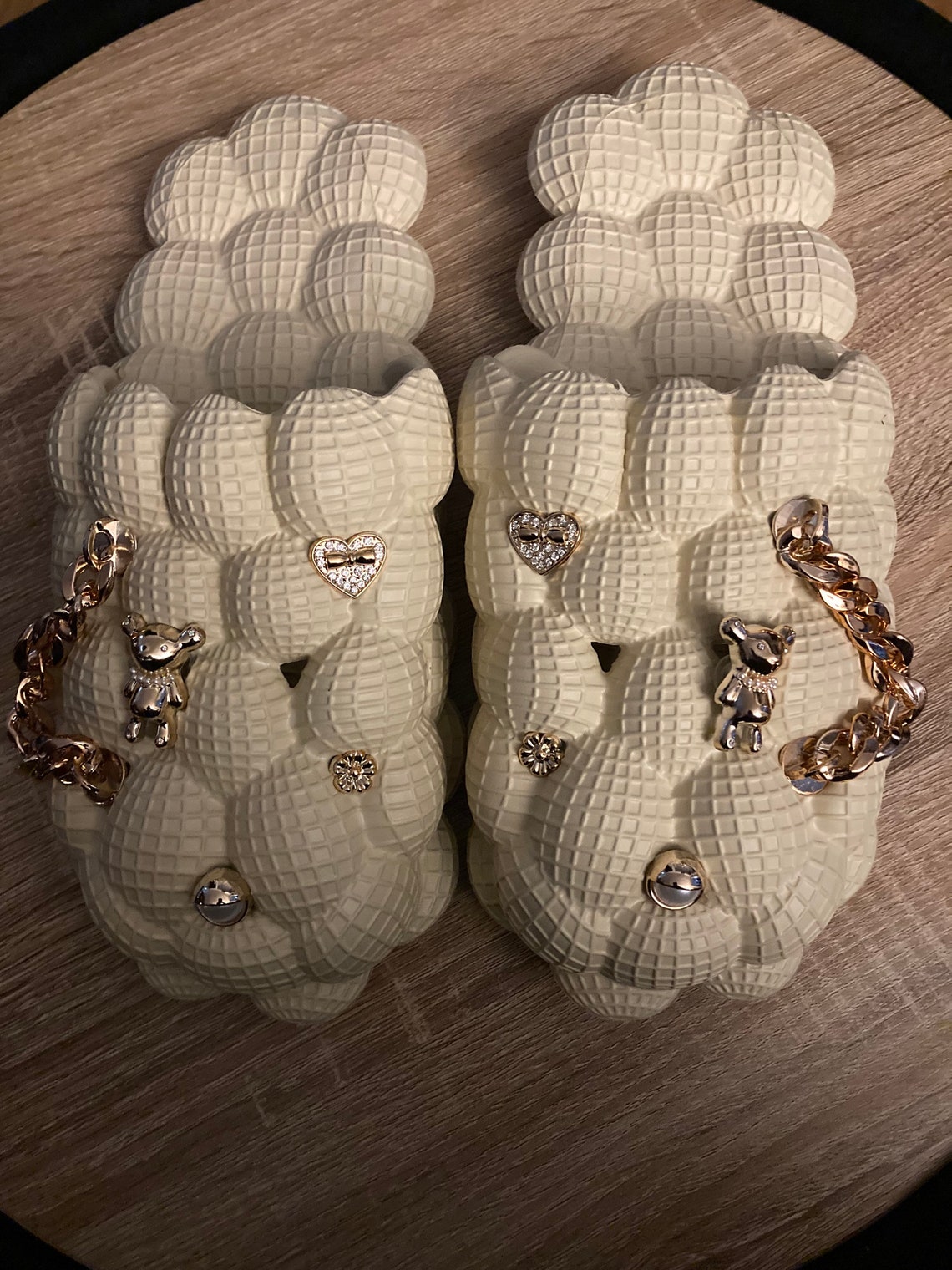 Women’s Bubble Clogs With Charms, Cute Charm Non Slip Shoes ...