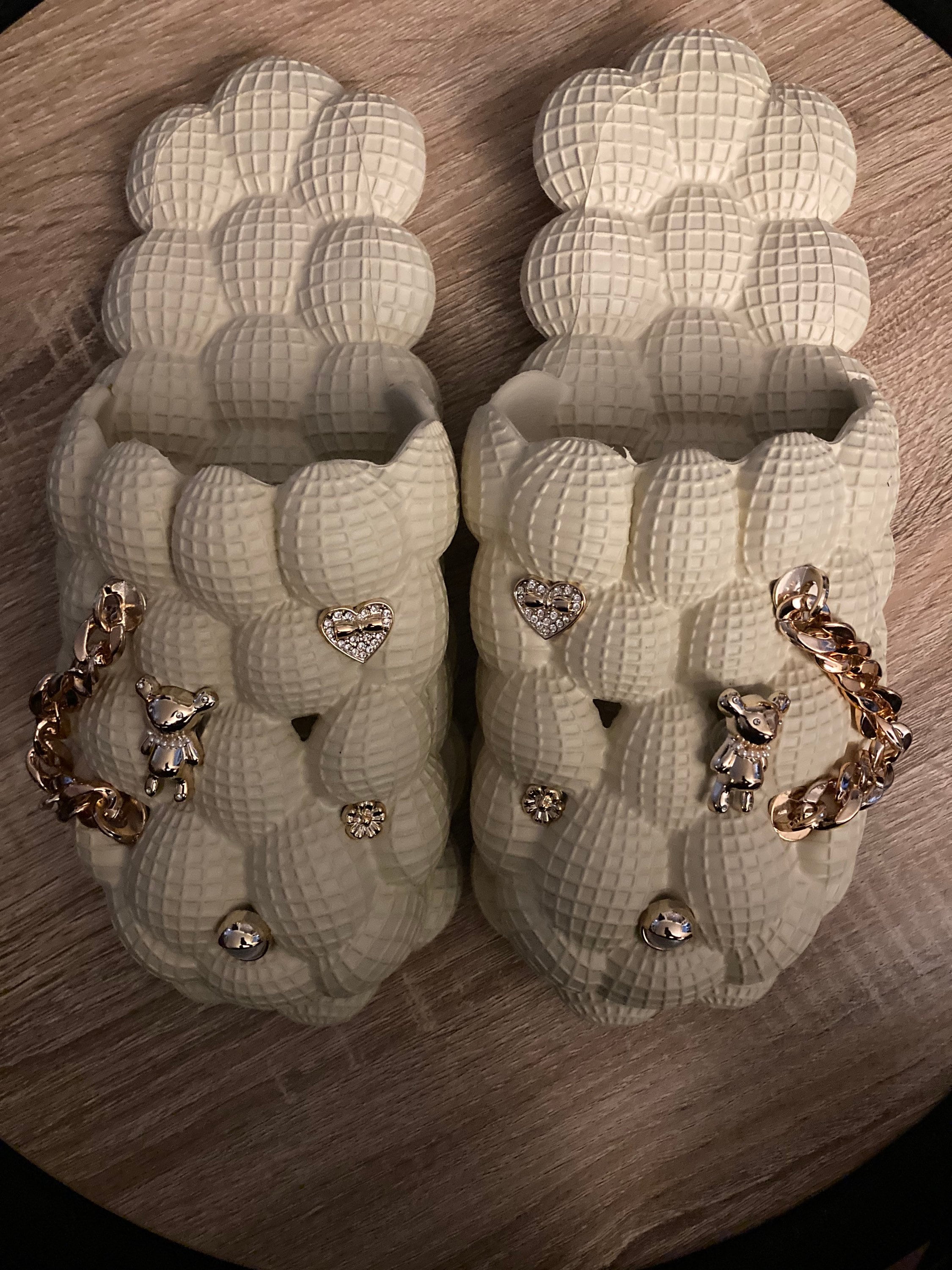 Women’s Bubble Clogs With Charms, Cute Charm Non Slip Shoes ...