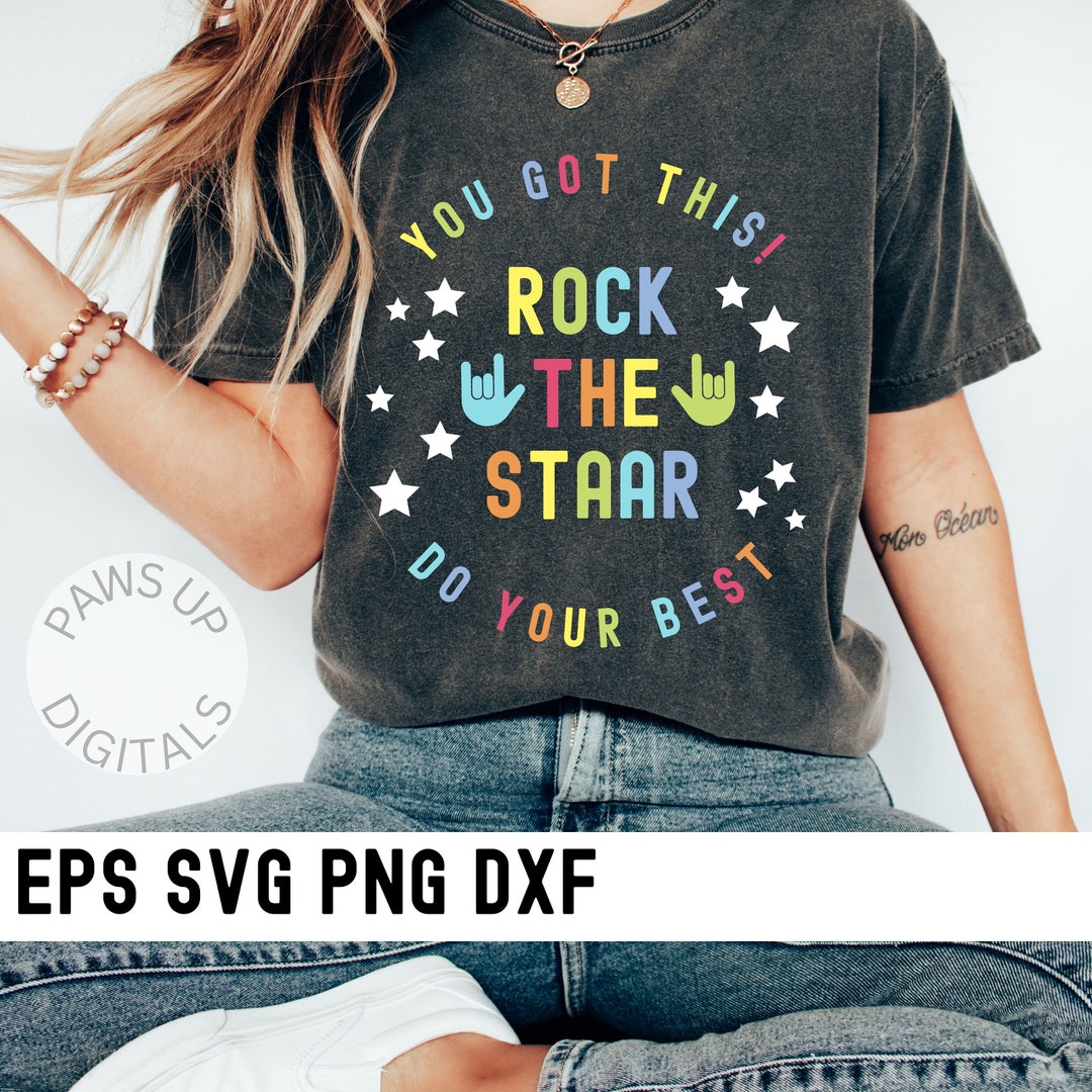 Rock the Staar PNG SVG Teacher Testing SVG Png Teacher - Etsy