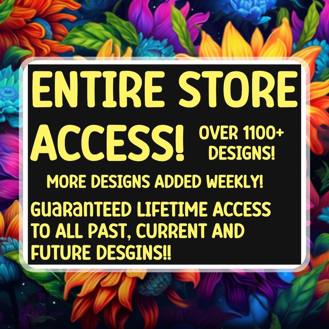Lifetime Entire Whole Store Tumbler Wrap Access Mega Store - Etsy