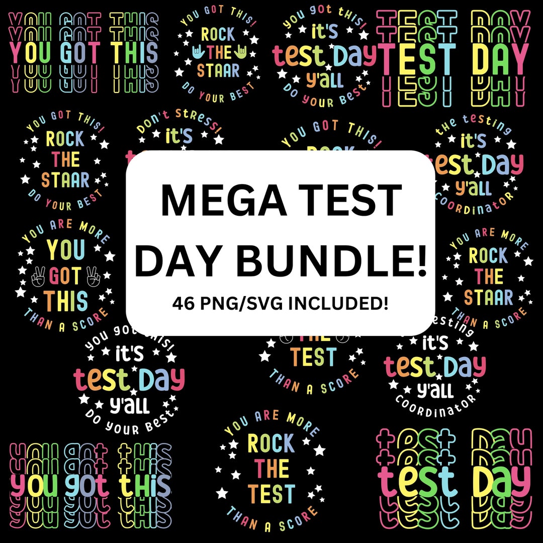 Teacher Testing Mega Bundle SVG PNG, Rock the STAAR Test Bundle Png ...