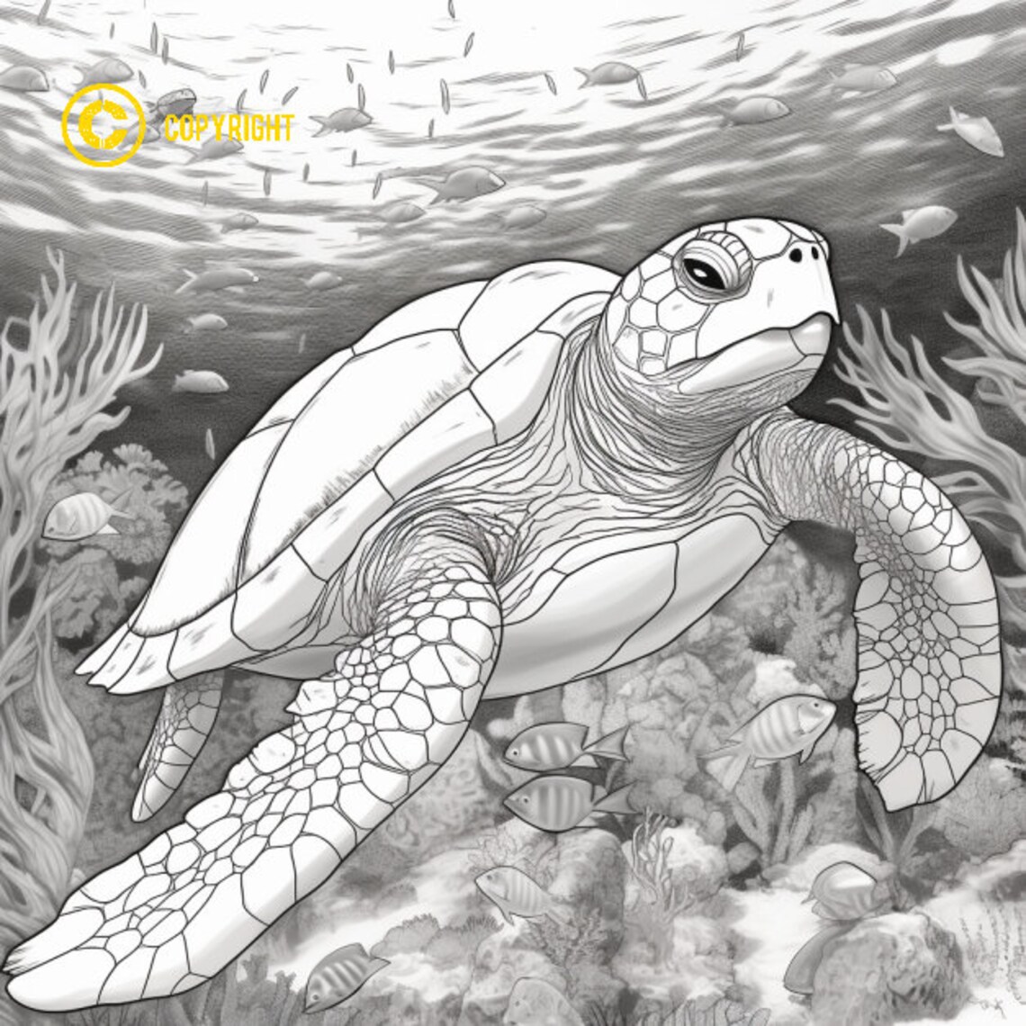 Sea Turtles Coloring Pages | 4 Realistic Turtles Coloring to Print and ...