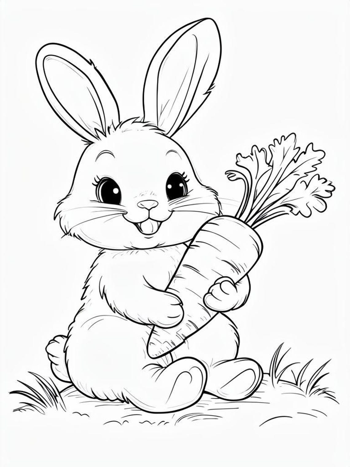 Easter Bunny Coloring Pages - Cute Printable Rabbit Designs for Kids ...