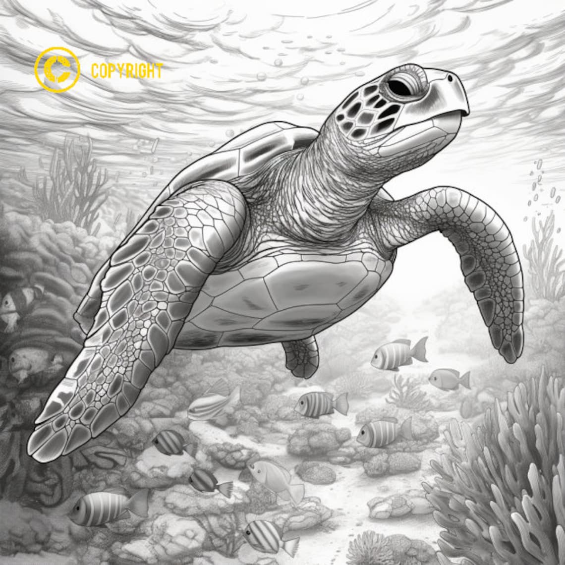 Sea Turtles Coloring Pages | 4 Realistic Turtles Coloring to Print and ...
