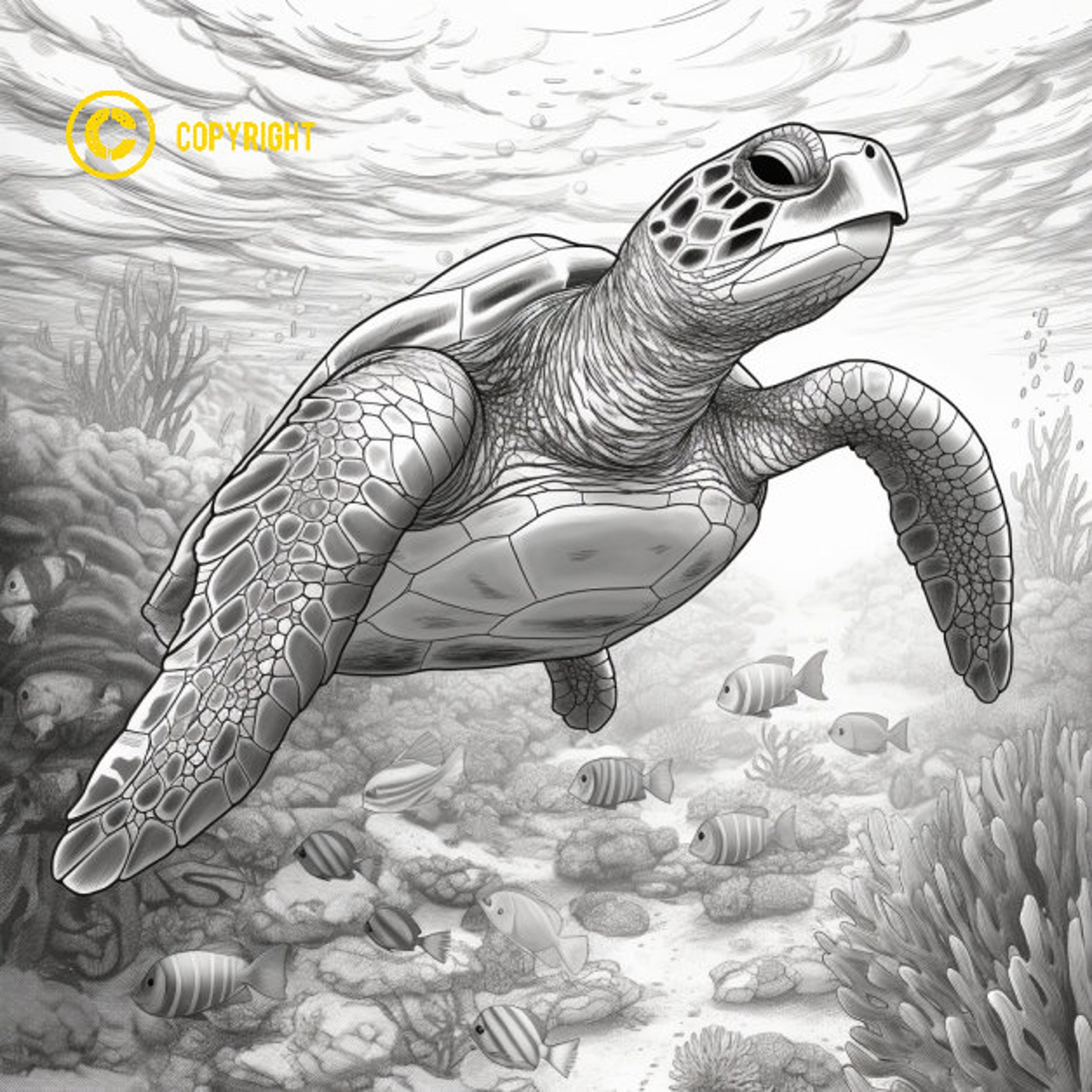 Sea Turtles Coloring Pages | 4 Realistic Turtles Coloring to Print and ...