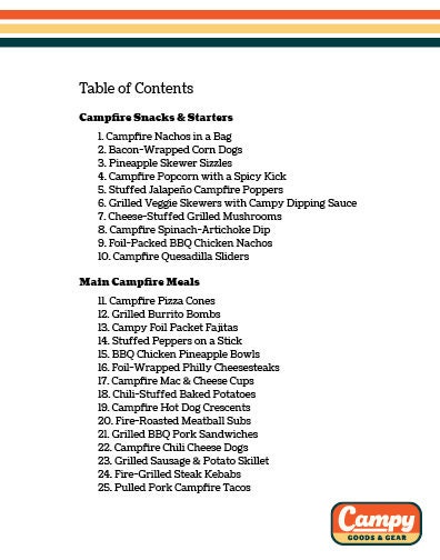 50 Campfire Recipes Cookbook, Easy Outdoor Cooking, Camping Recipes, RV ...